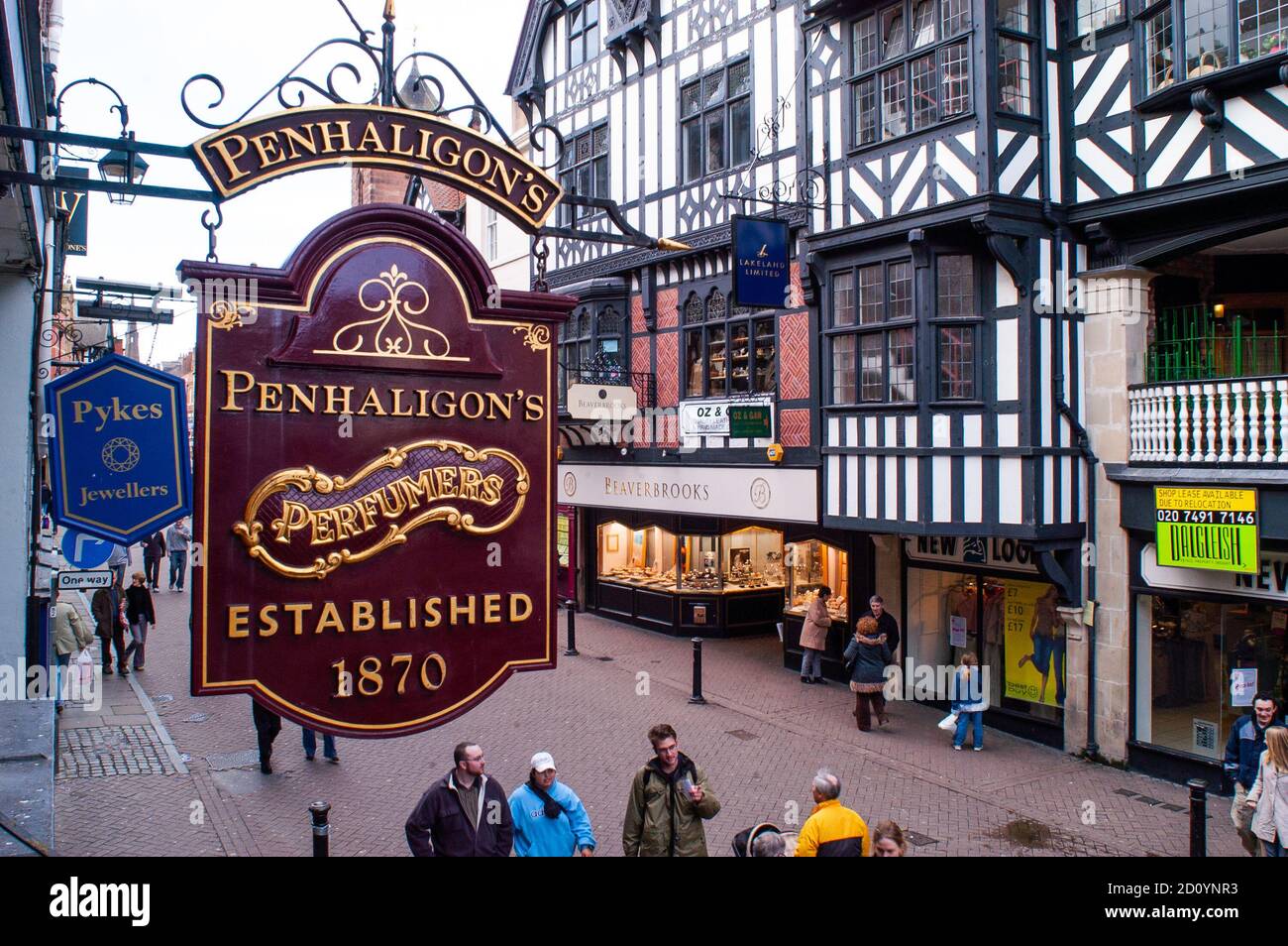 Historical architecture and buildings in the city centre, Chester ...