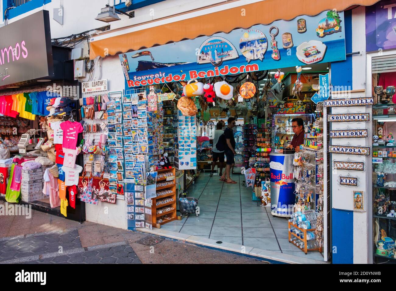 Benidorm, Alicante Province, Spain 5.10.2019, Souvenir shop in the old ...