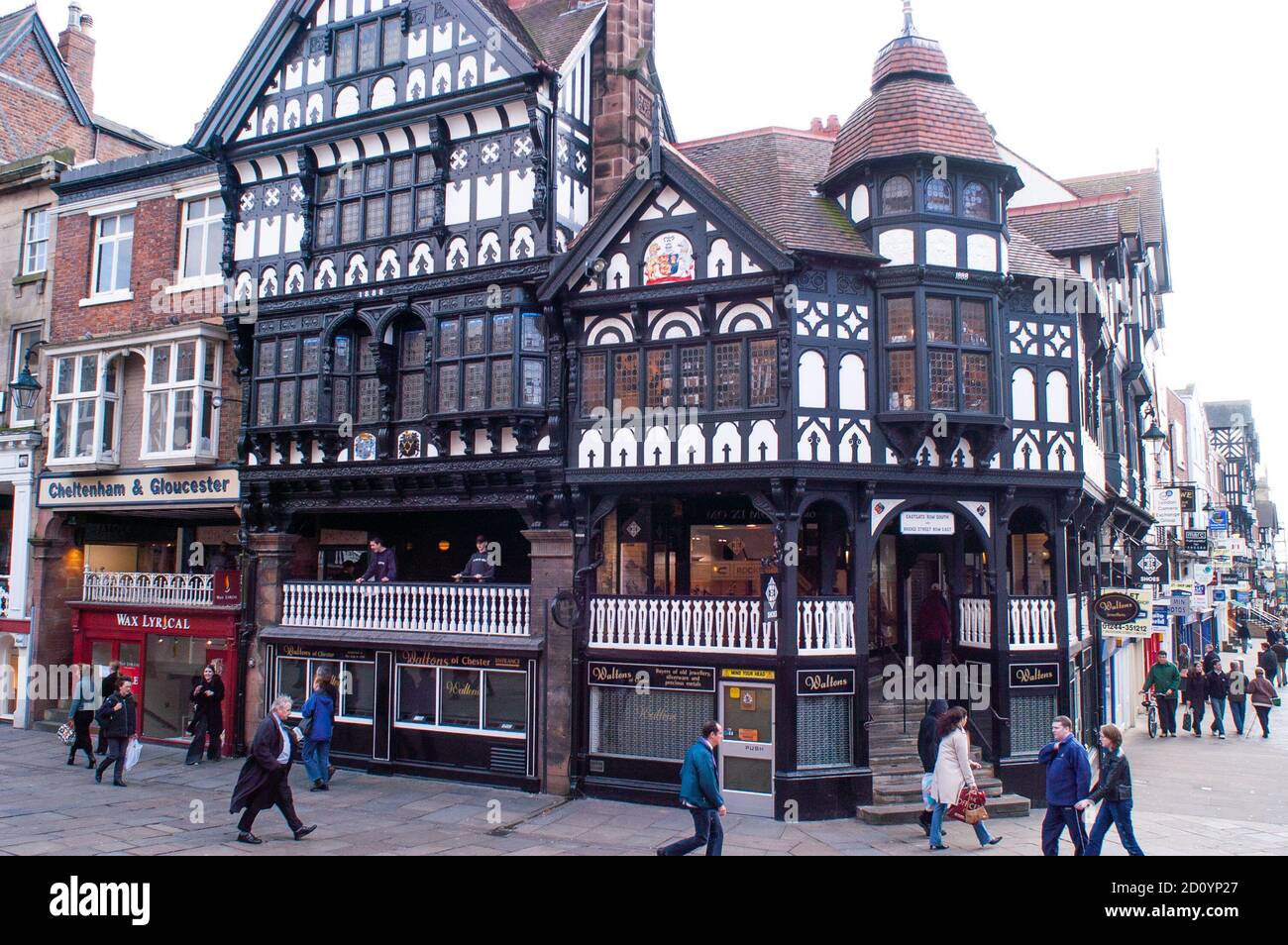 Historical architecture and buildings in the city centre, Chester ...