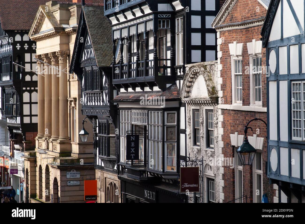 Historical architecture and buildings in the city centre, Chester ...
