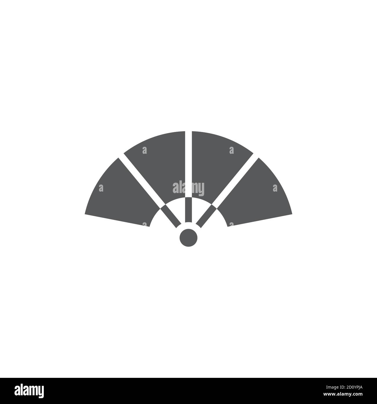 Folding Fan vector icon symbol isolated on white background Stock ...