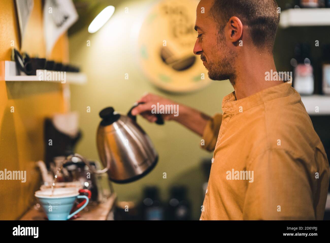 Small Coffee shop in Sweden Stock Photo - Alamy