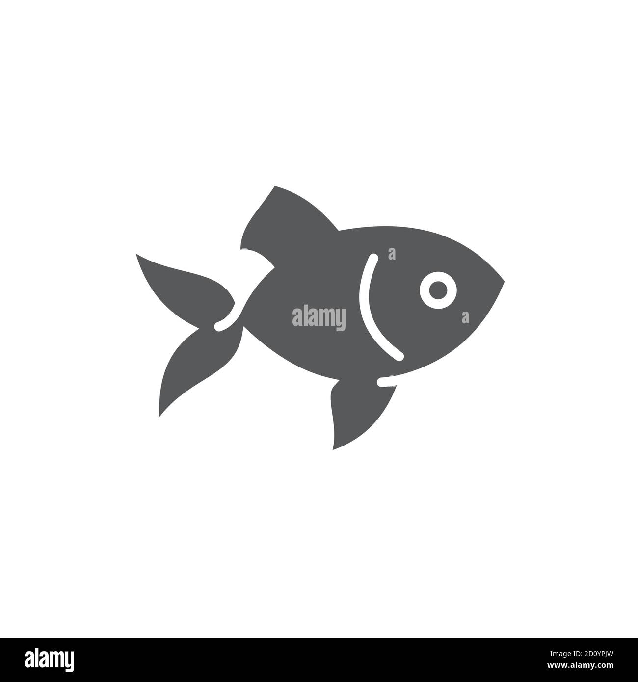 Fish vector icon symbol animal isolated on white background Stock ...