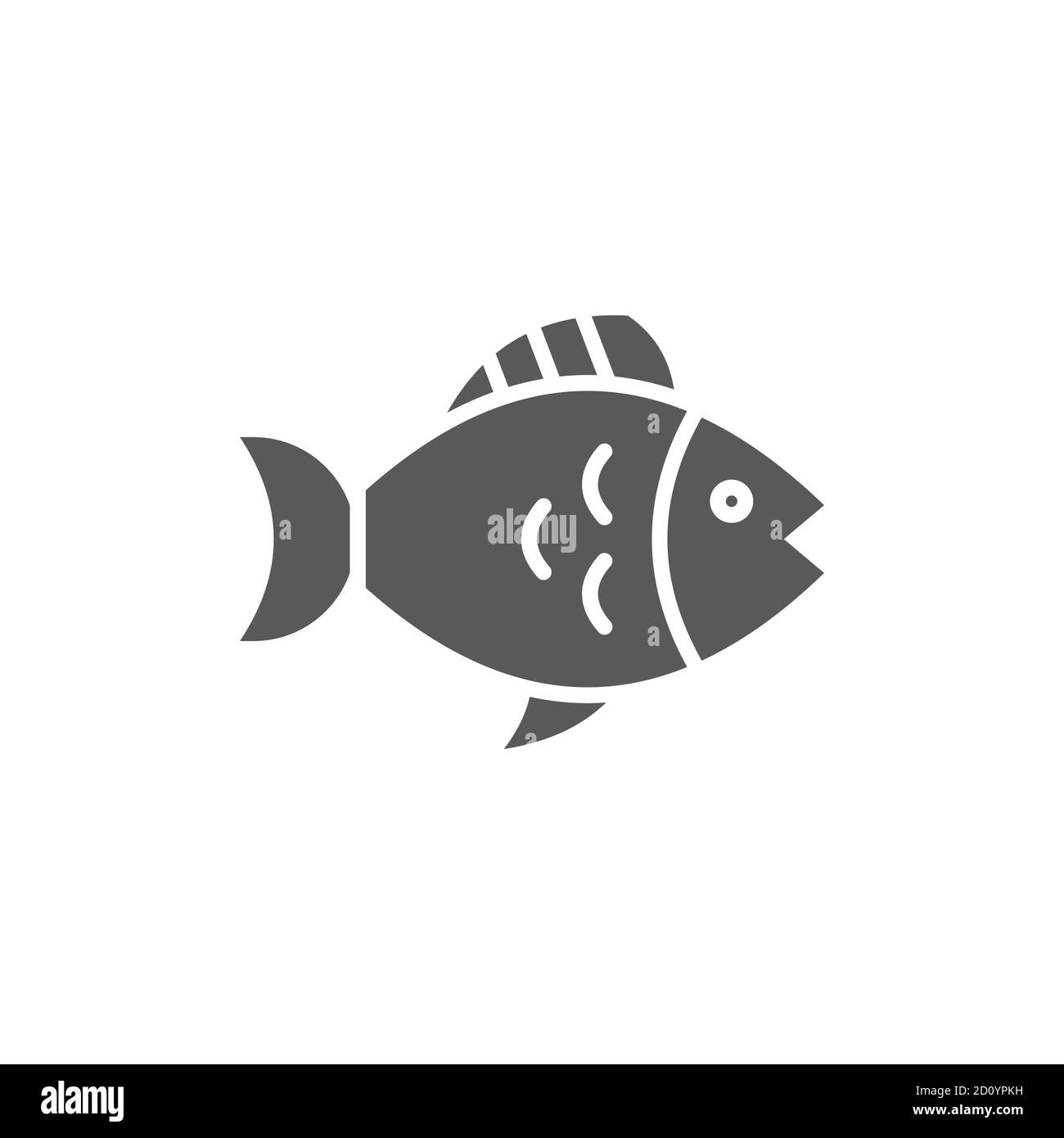 Fish vector icon symbol animal isolated on white background Stock ...