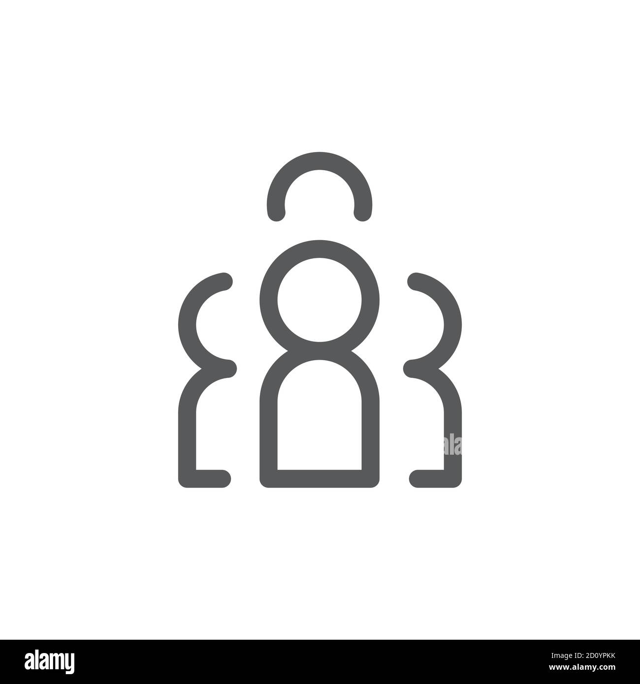 Group of four people vectoricon symbol isolated on white background ...
