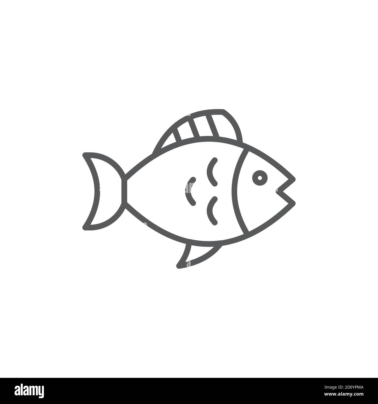Fish vector icon symbol animal isolated on white background Stock ...