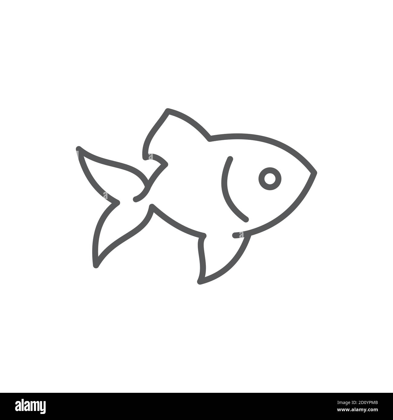 Fish vector icon symbol animal isolated on white background Stock ...