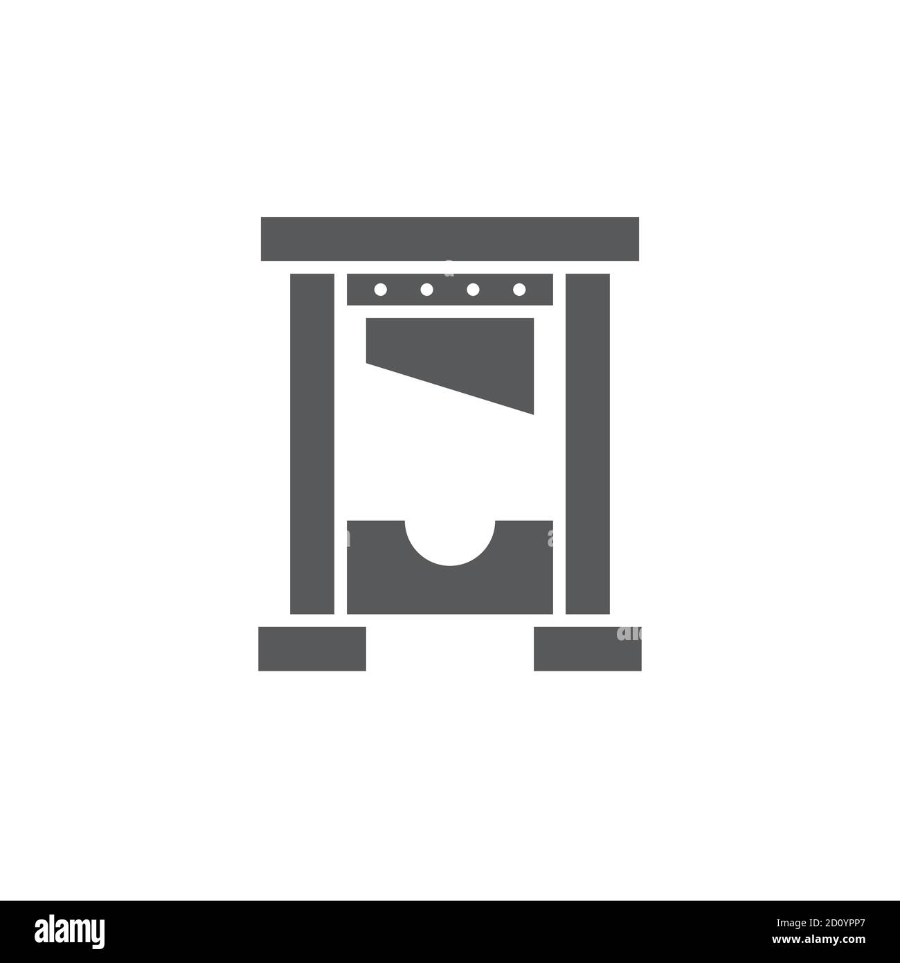 Guillotine vector icon symbol isolated on white background Stock Vector ...