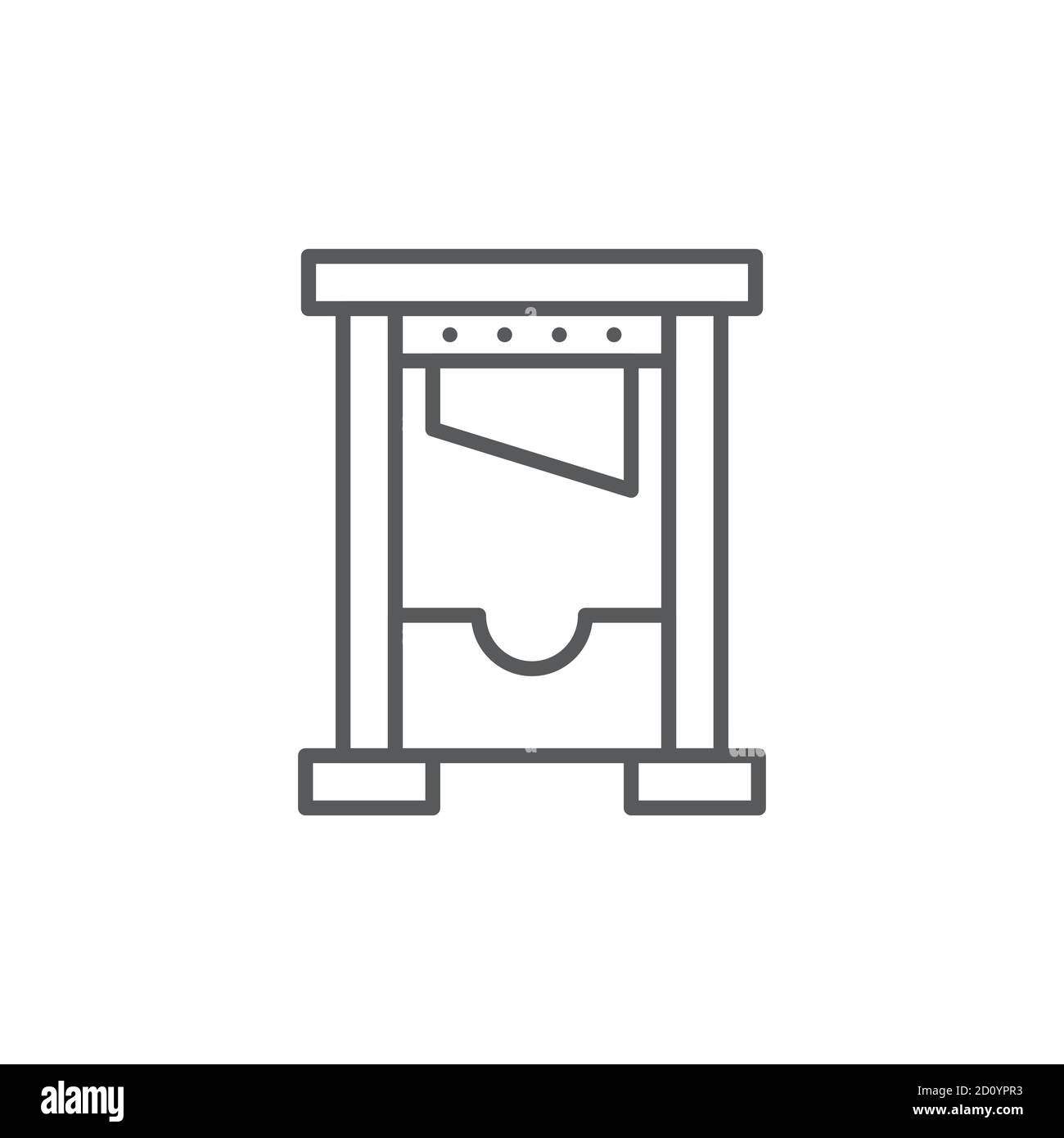 Guillotine vector icon symbol isolated on white background Stock Vector ...