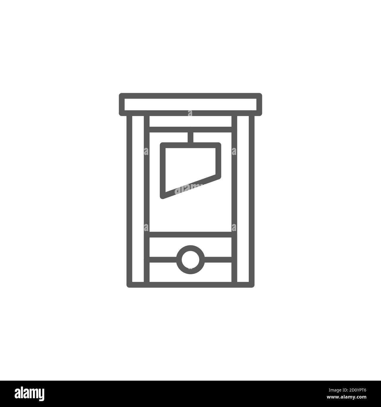 Guillotine vector icon symbol isolated on white background Stock Vector ...