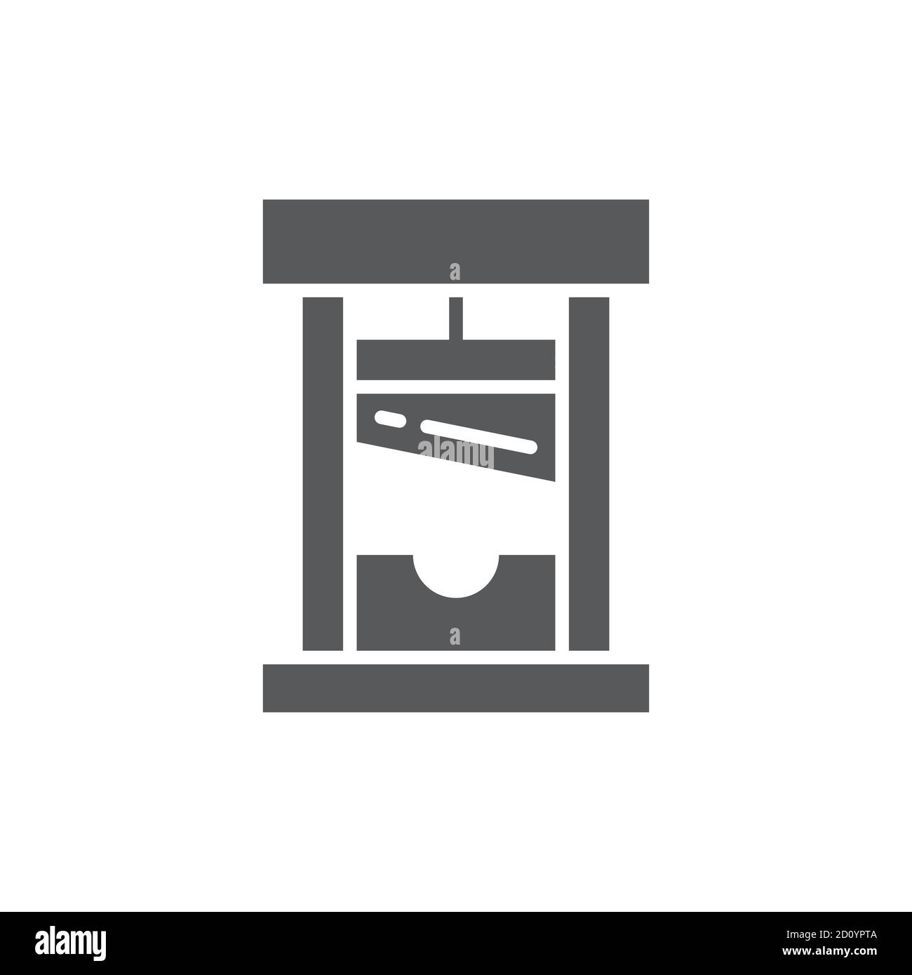 Guillotine vector icon symbol isolated on white background Stock Vector ...