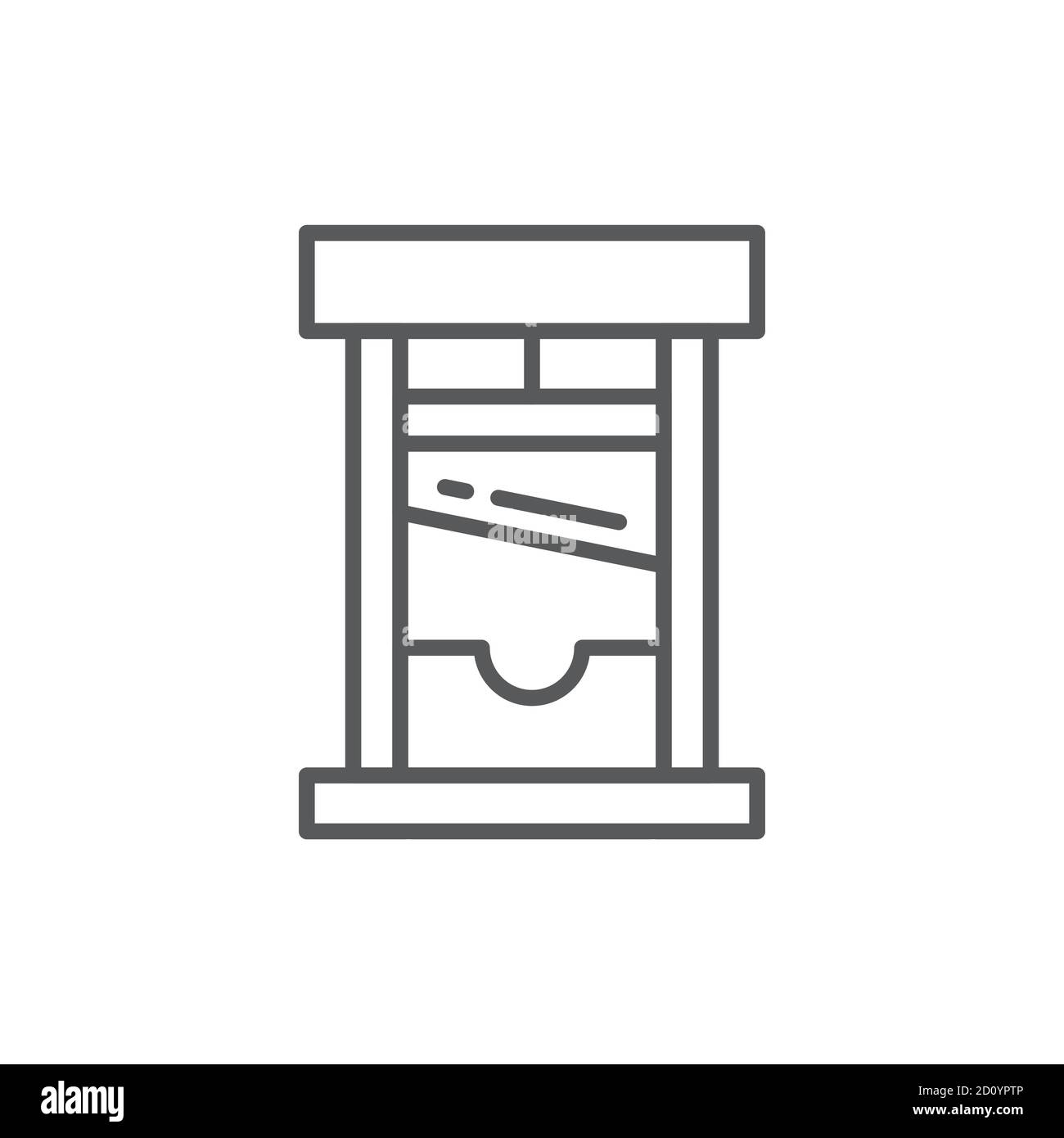 Guillotine vector icon symbol isolated on white background Stock Vector ...