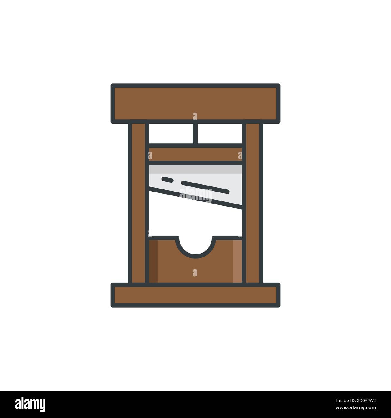 Guillotine vector icon symbol isolated on white background Stock Vector ...