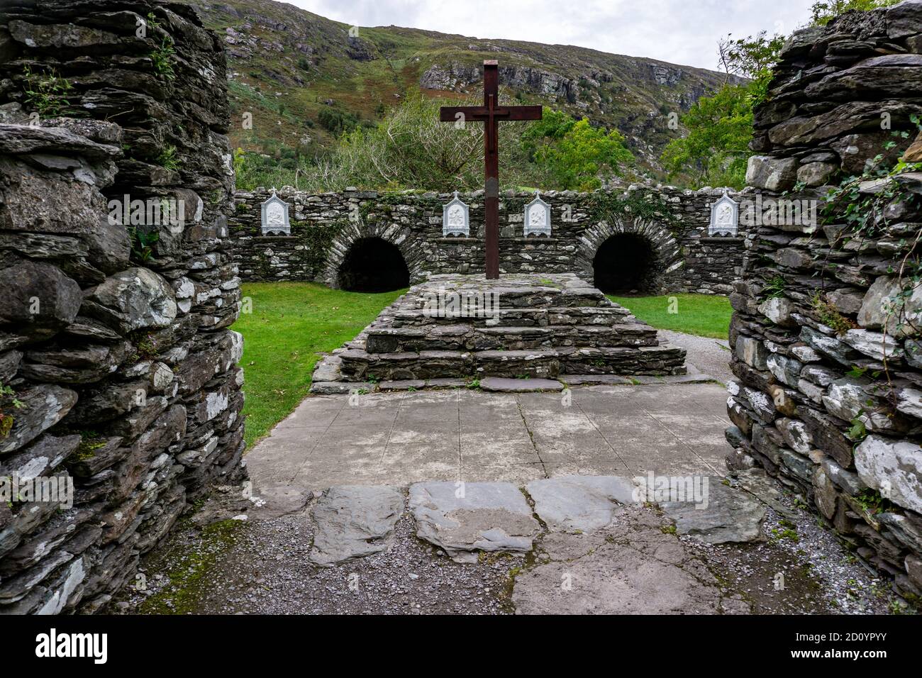 The 6th century monastic cell of the first bishop of Cork, Ireland. St ...