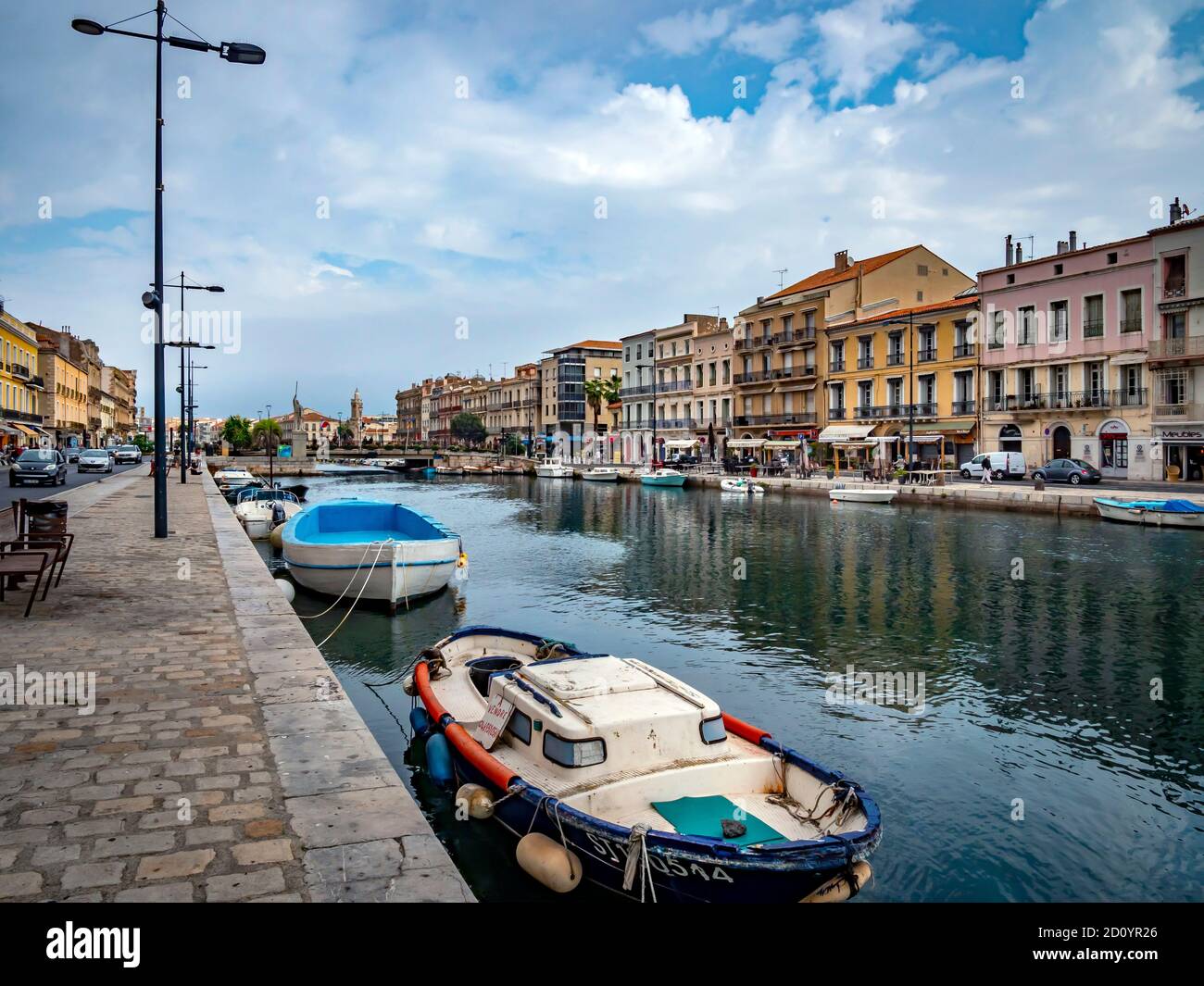 SETE, FRANCE - September 19, 2020: Colorful houses in Sete - Small town ...
