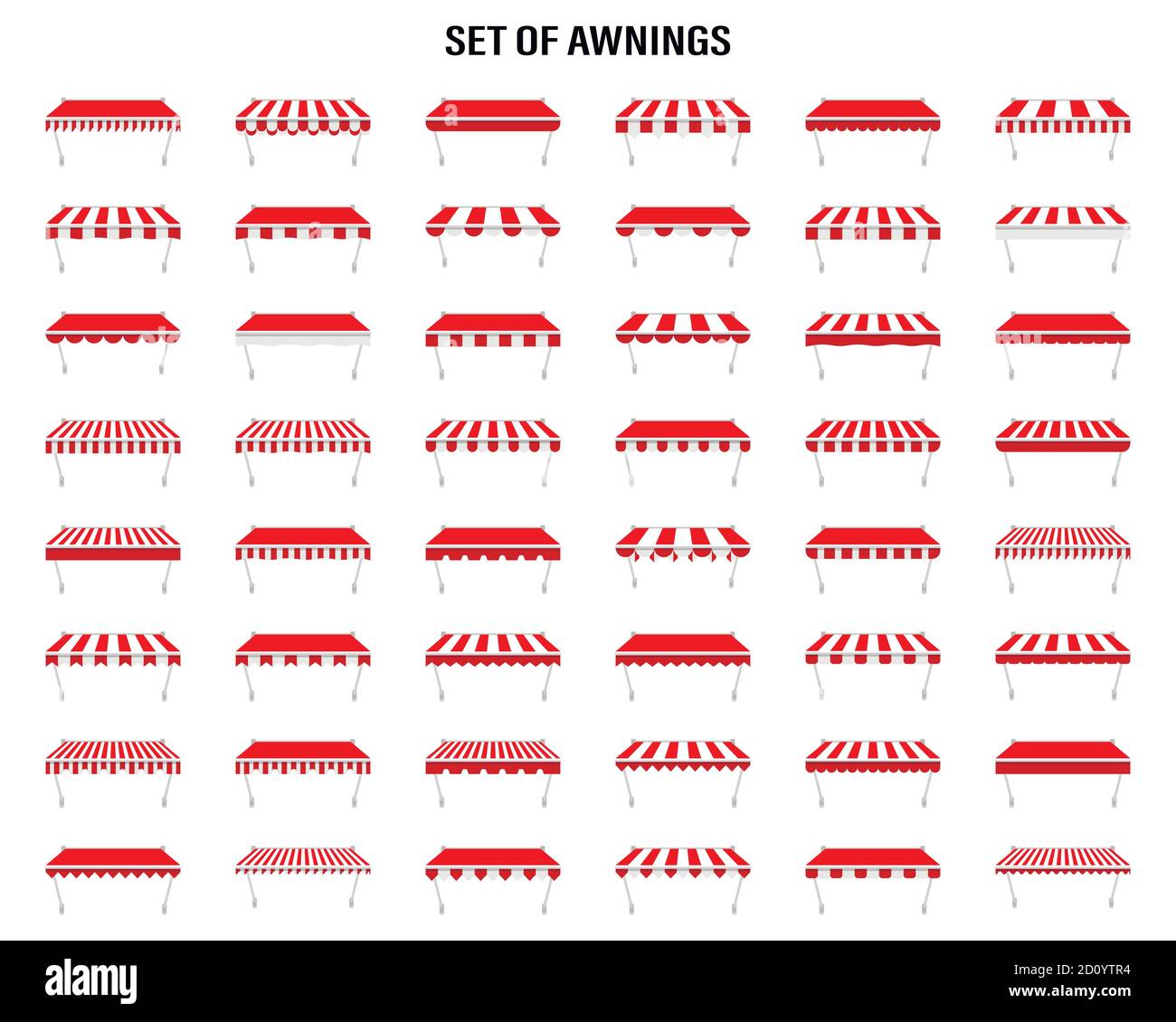 Shop awning tents for window. Outdoor market canopy, vintage store roof ...