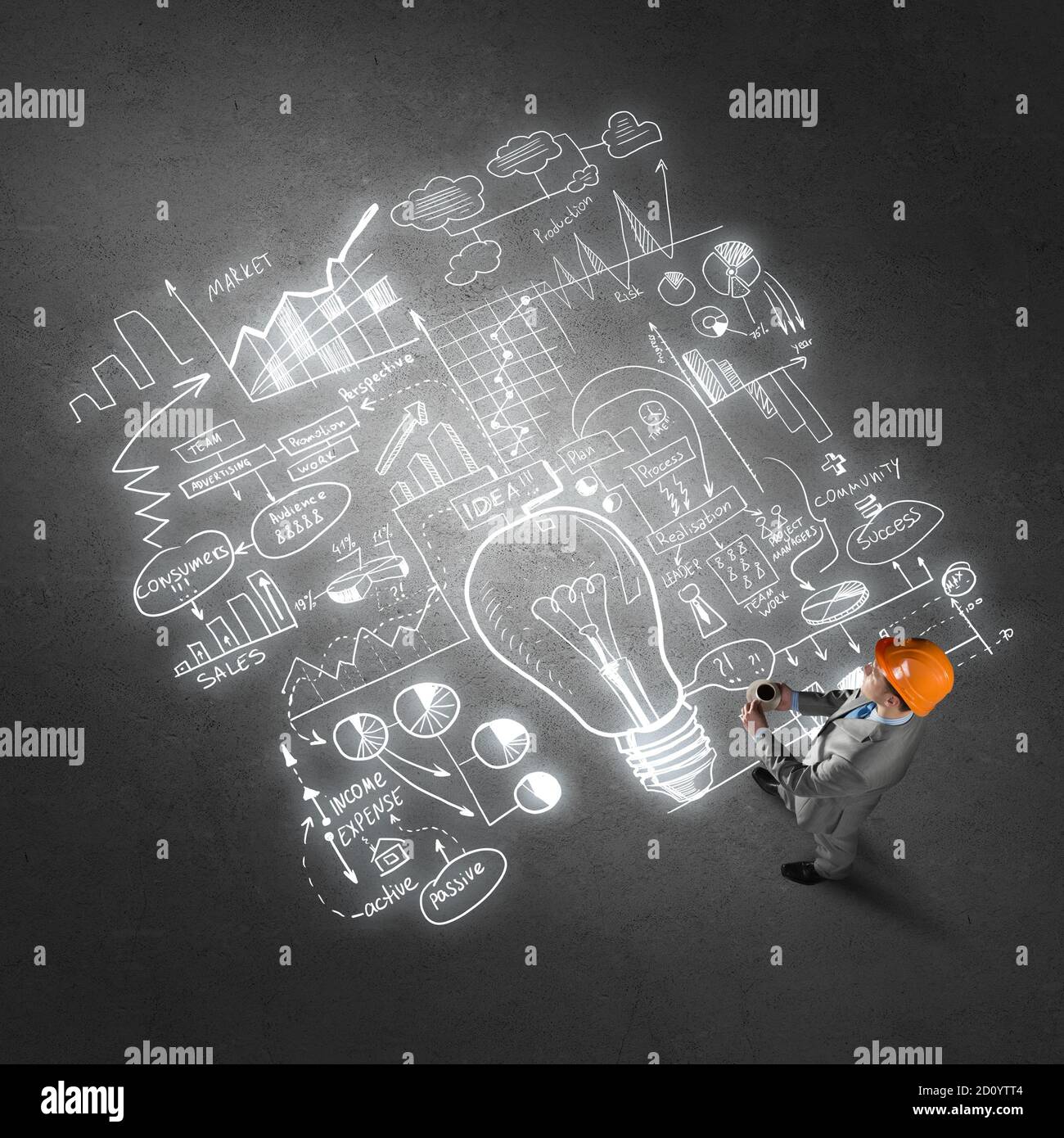 Man engineer thinking over his plan Stock Photo - Alamy