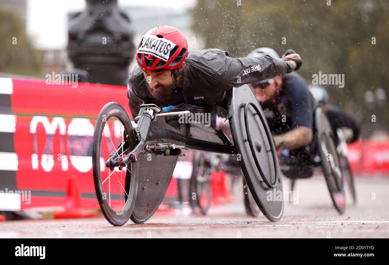 Canada's Brent Lakatos in action during the Elite Wheelchair Race ...