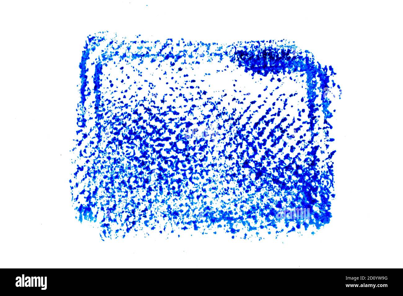 Blue color ink in square shape textured background as stamp or frame ...