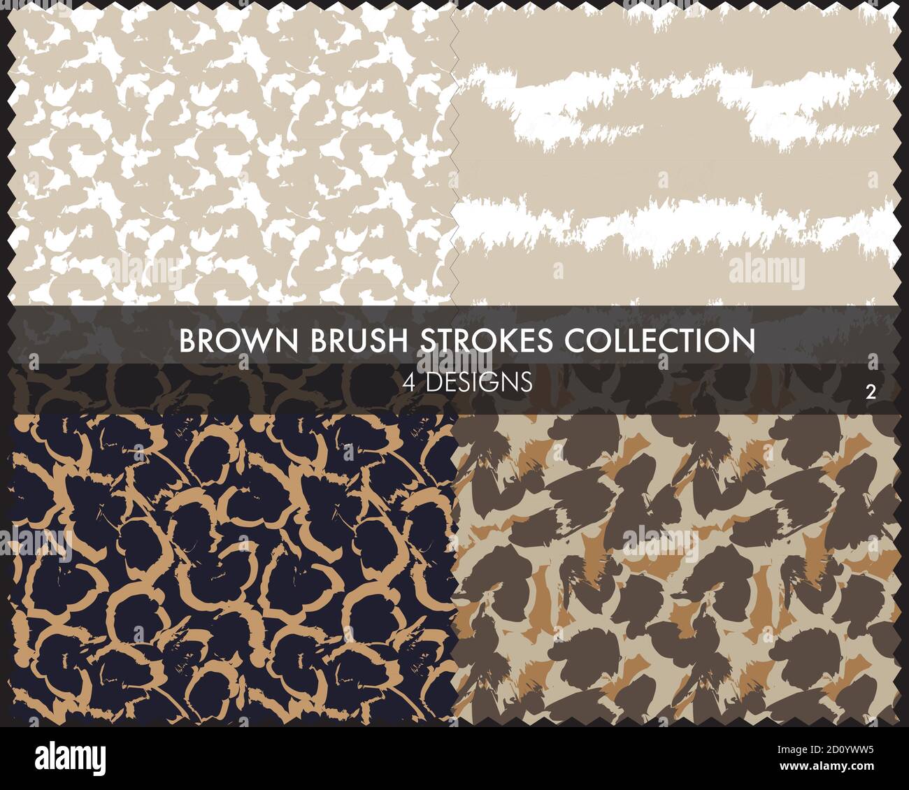 Brush strokes pattern collection includes 4 designs for fashion prints, graphics, backgrounds ...