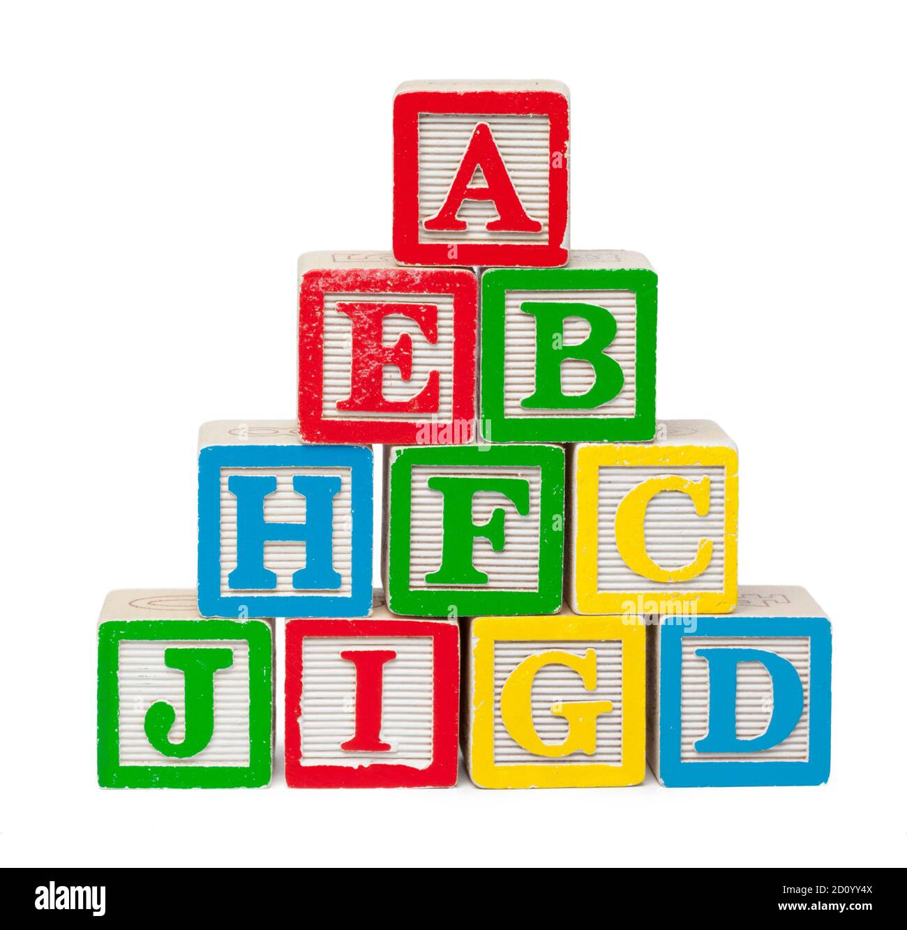 Wooden alphabet blocks isolated on white background. High quality photo ...