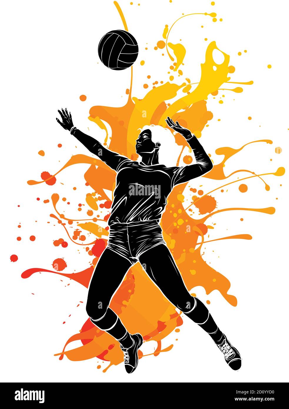 Volleyball cartoon hi-res stock photography and images - Alamy