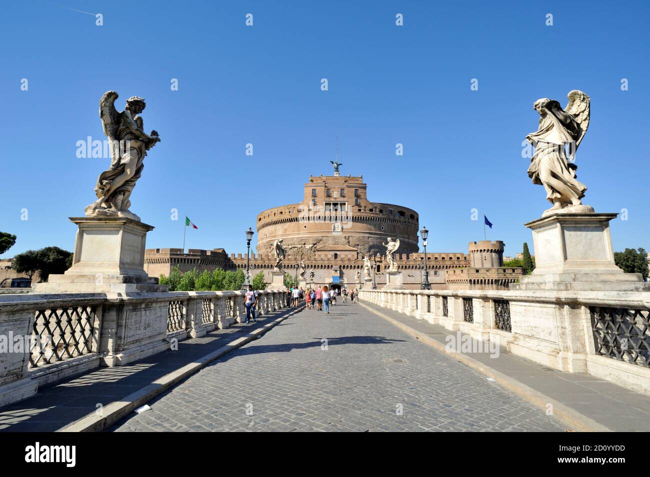 Italy, Rome, Bridge of Angels and Castel Sant'Angelo Stock Photo - Alamy