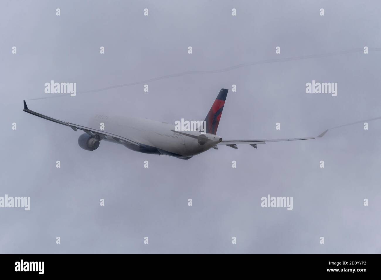 Delta Air Lines Airbus A330 -300 jet airliner plane N808NW taking off ...