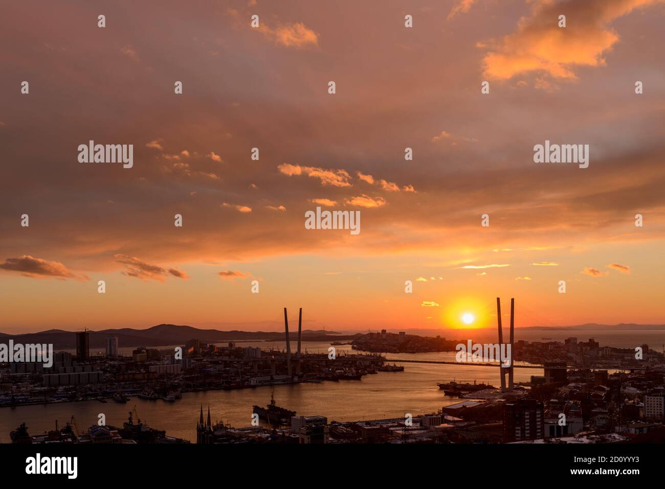 City skyline at the sunset Stock Photo - Alamy