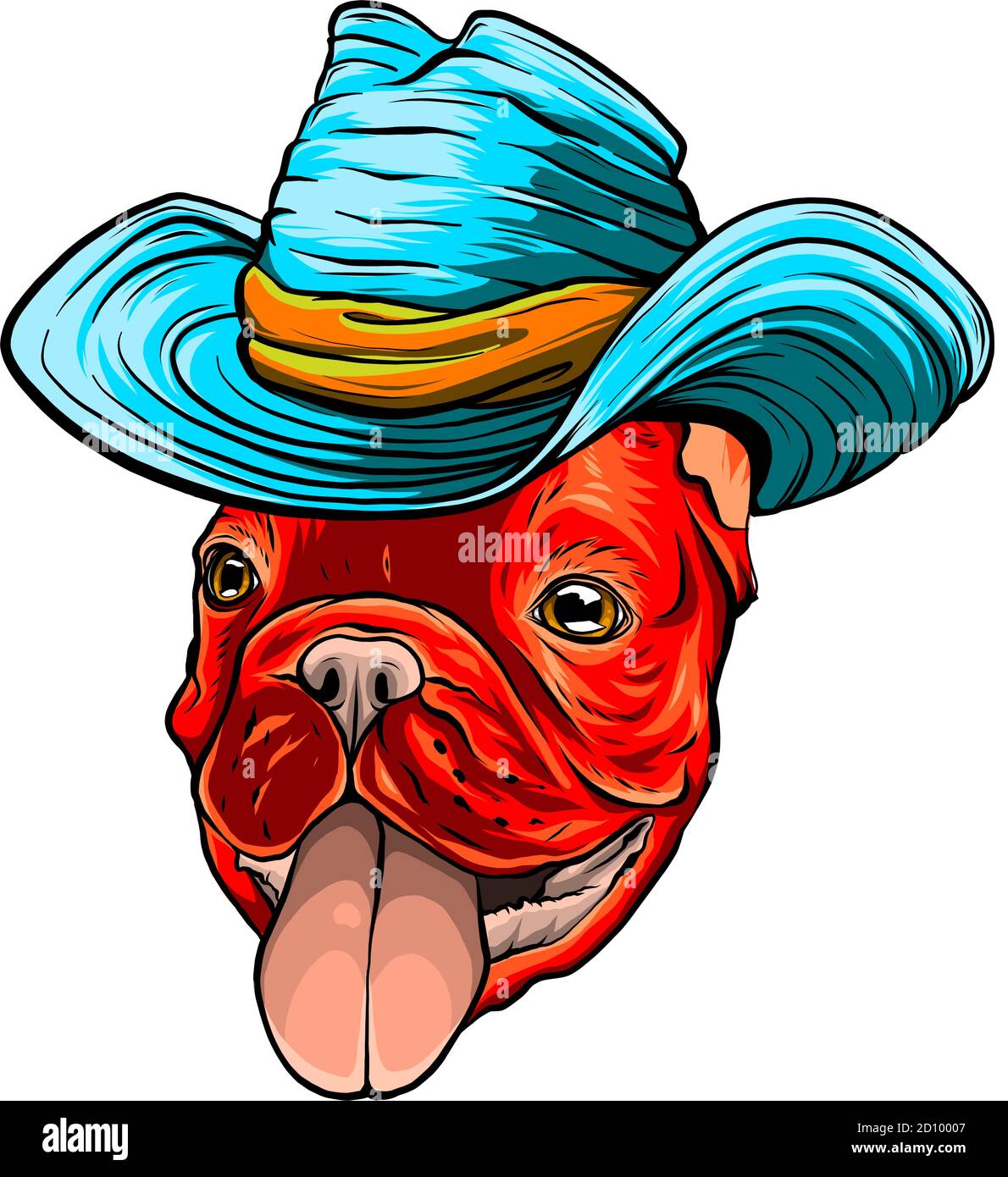 a dog in a cowboy hat. vector illustration Stock Vector Image & Art - Alamy