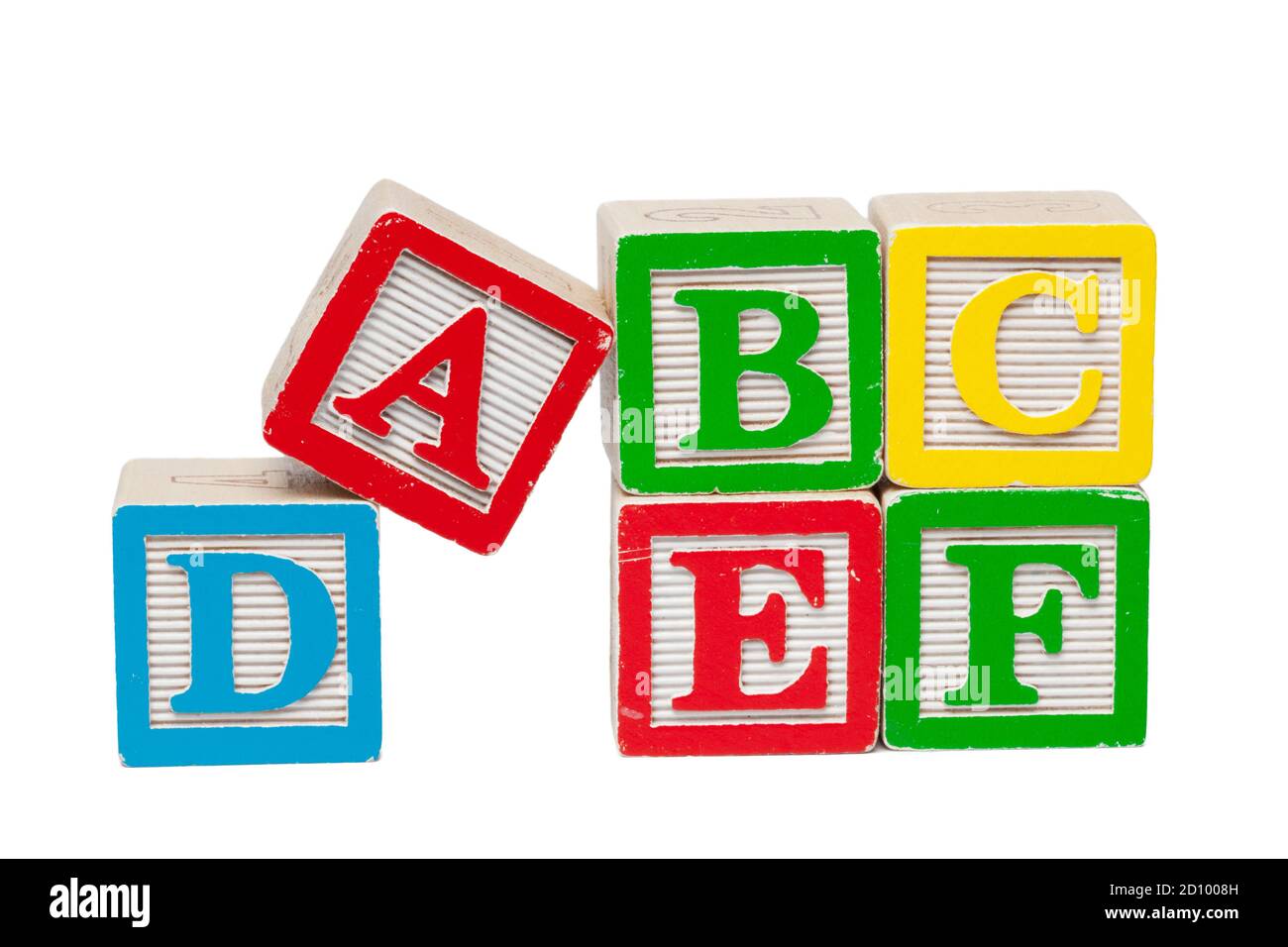 Wooden alphabet blocks isolated on white background. High quality photo ...
