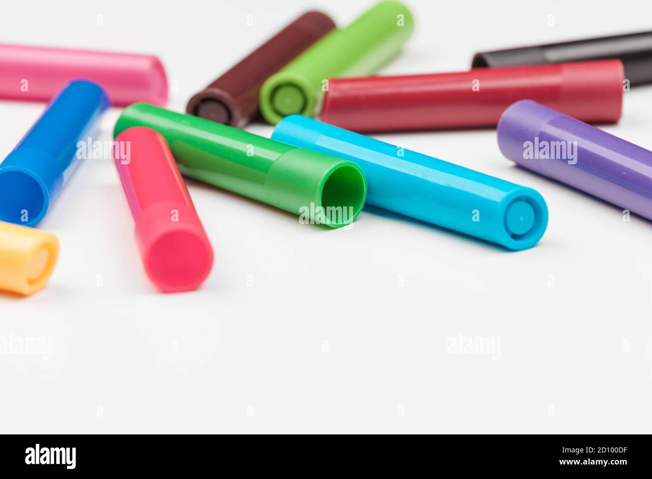 Colored markers isolated on white background. High quality photo Stock ...