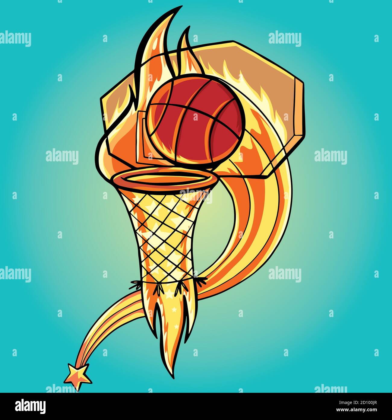 ball hits the basket in basketball Stock Photo - Alamy