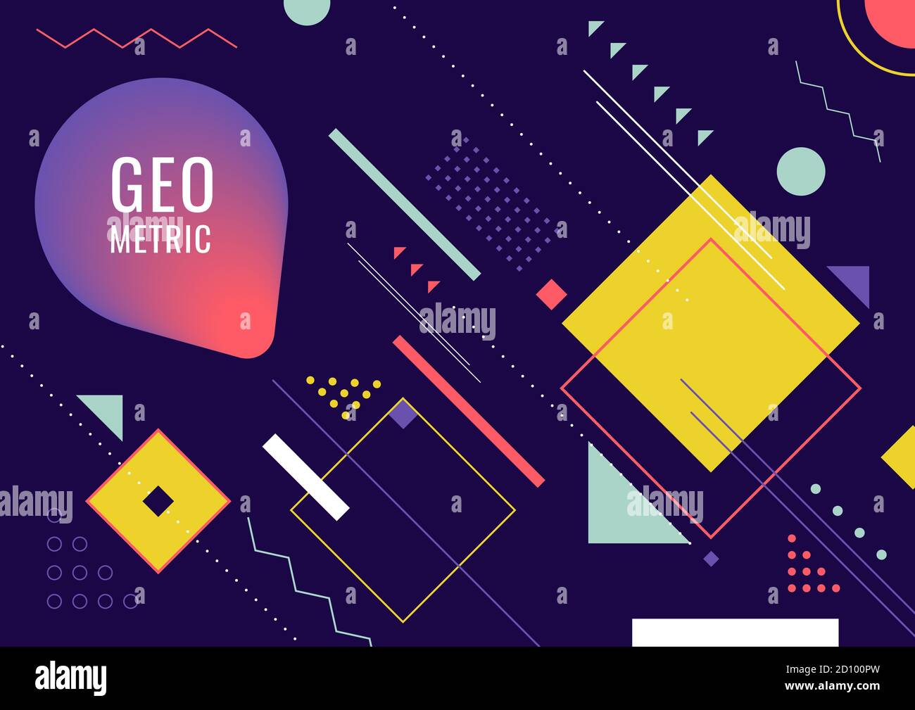 Abstract geometric form line shape hipster fashion style background ...