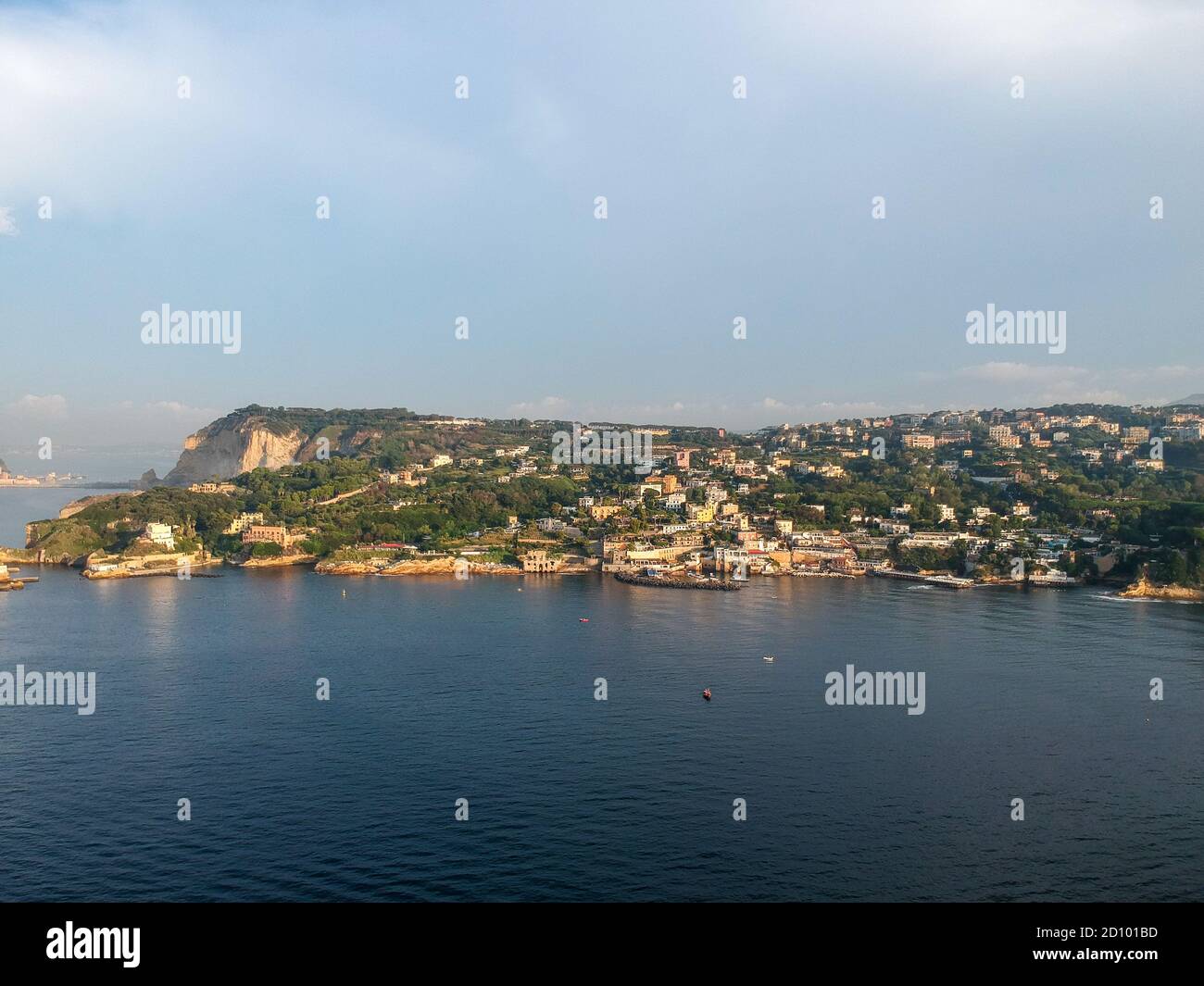 Drone shot, aerial view of Santa Marta coast, Colombia. Vertical ...
