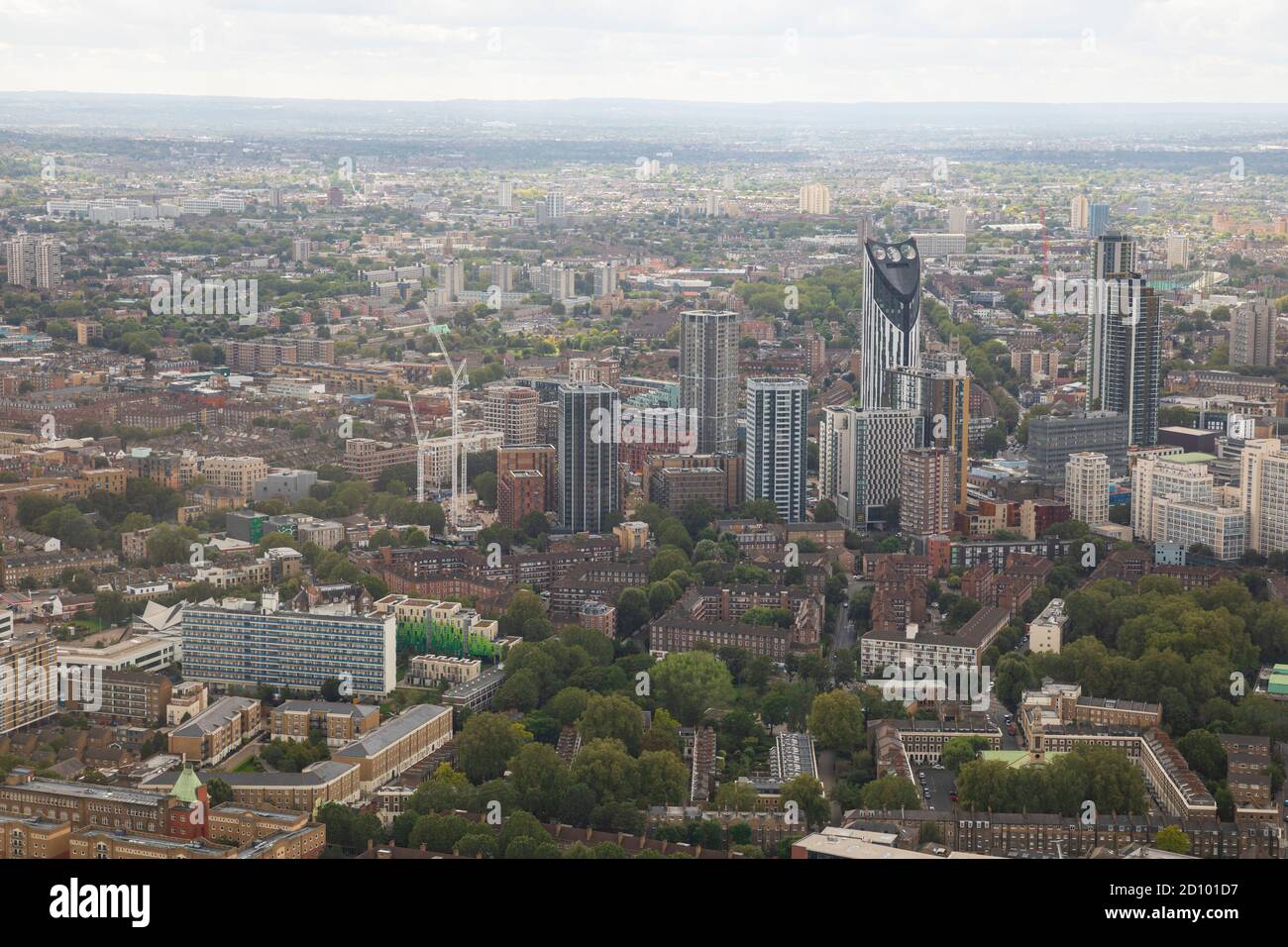 View of Strata SE1 and surrounding buildings, as seen from The Shard ...