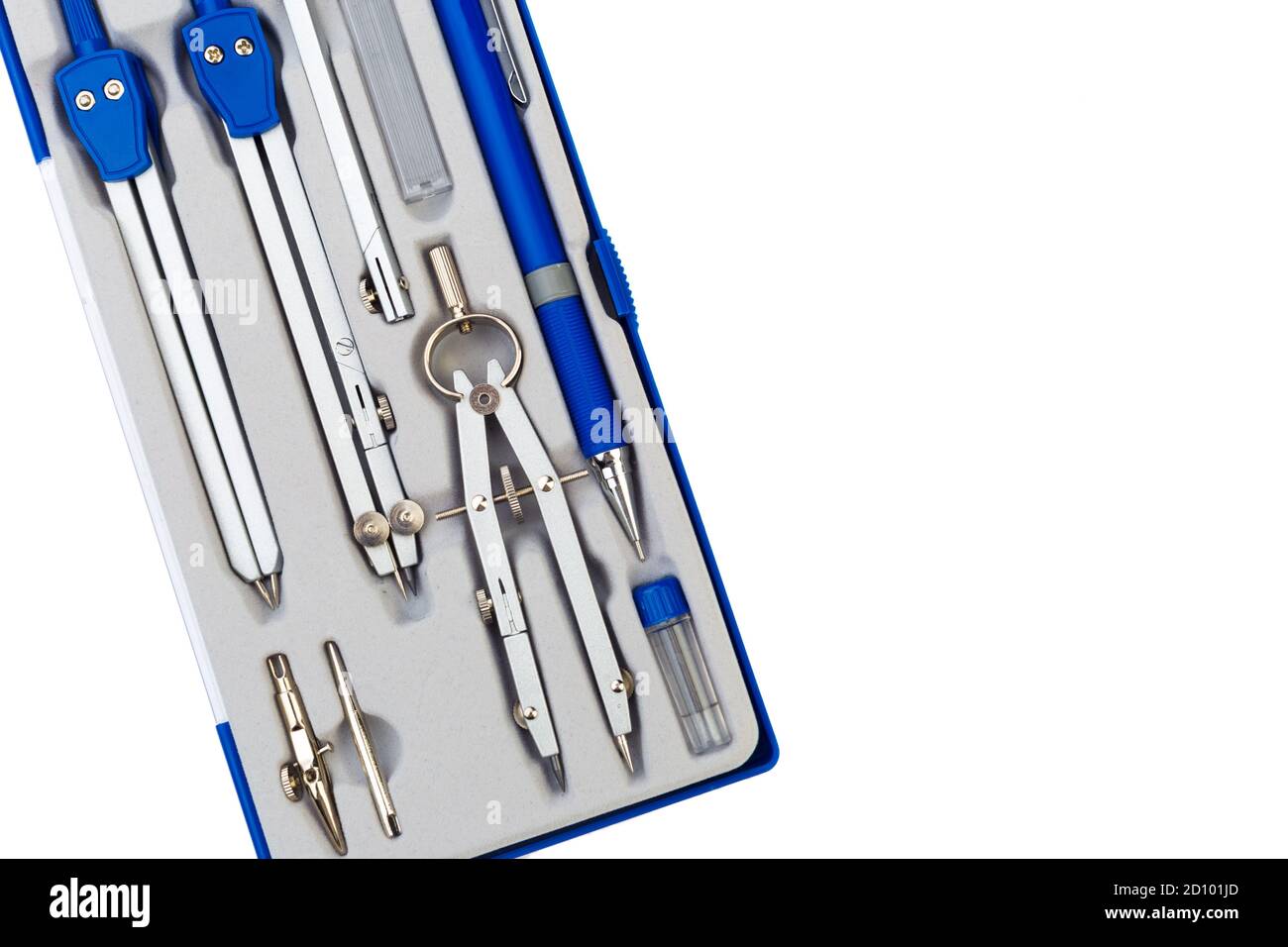 School set with compasses, isolated on white Stock Photo - Alamy