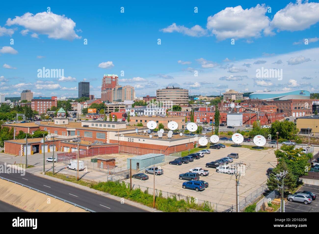 Manchester modern city skyline including City Hall Plaza, Brady ...