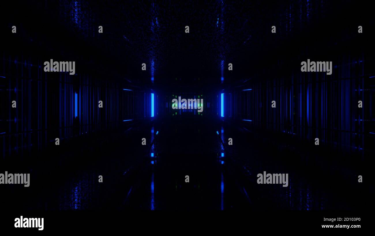 Black Light Security Information Center 4k uhd 3d illustration ...