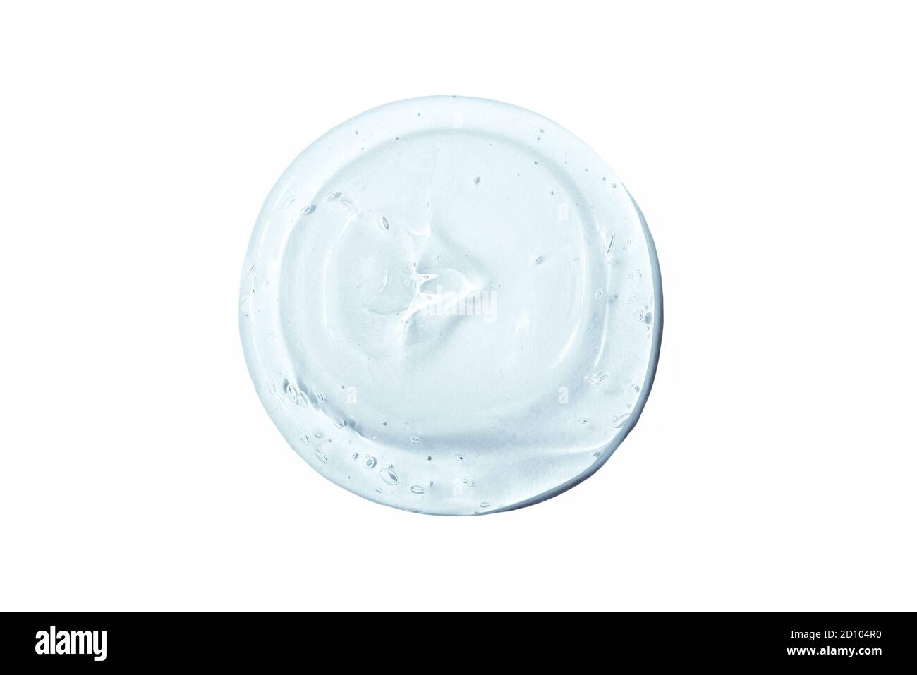 Liquid drop of transparent cosmetic gel with micro bubbles, gel texture ...