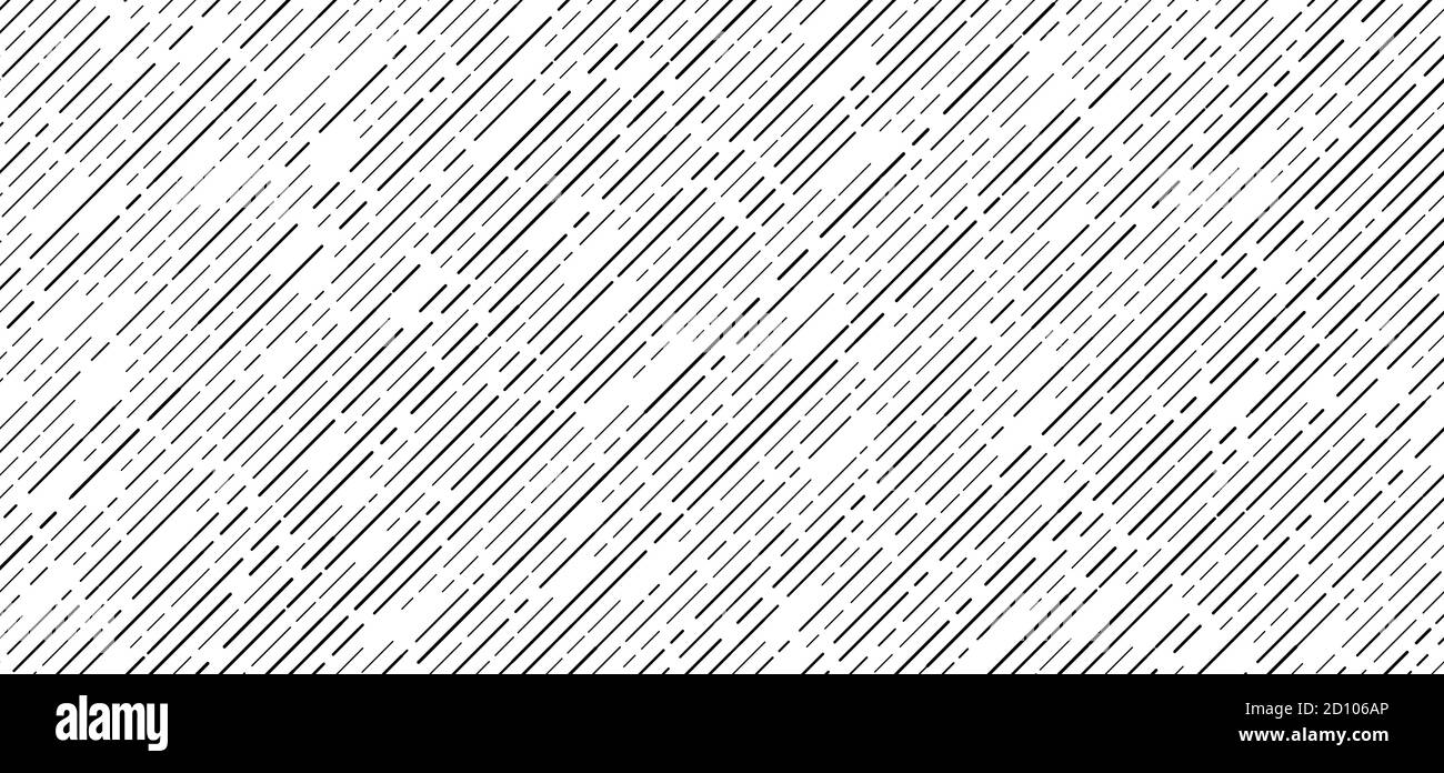 Abstract seamless black dash lines diagonal pattern on white background. Vector illustration ...