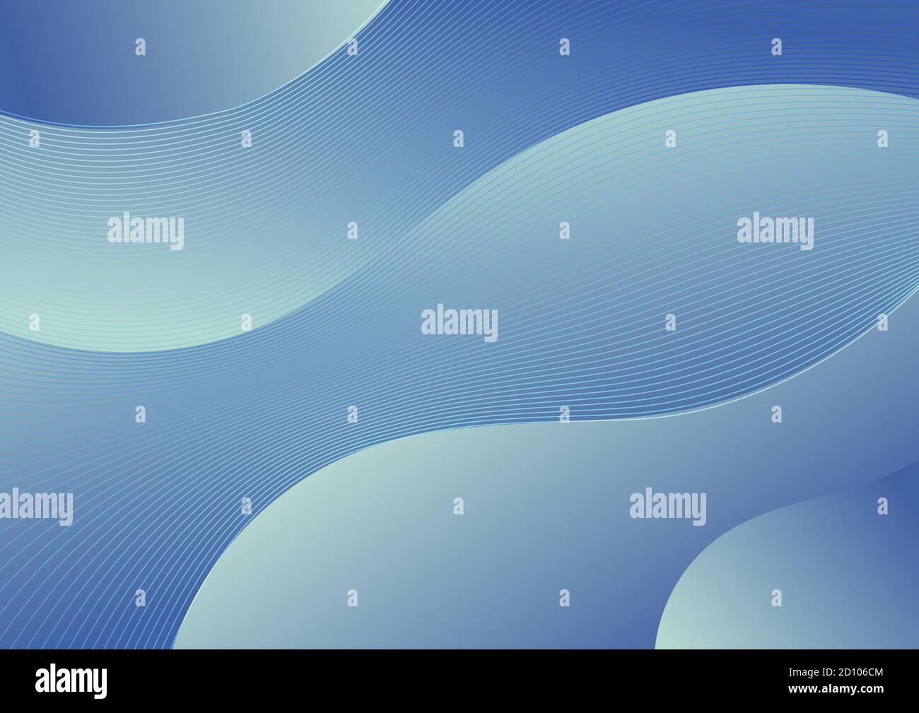Abstract blue gradient wave shape background with lines. Vector ...