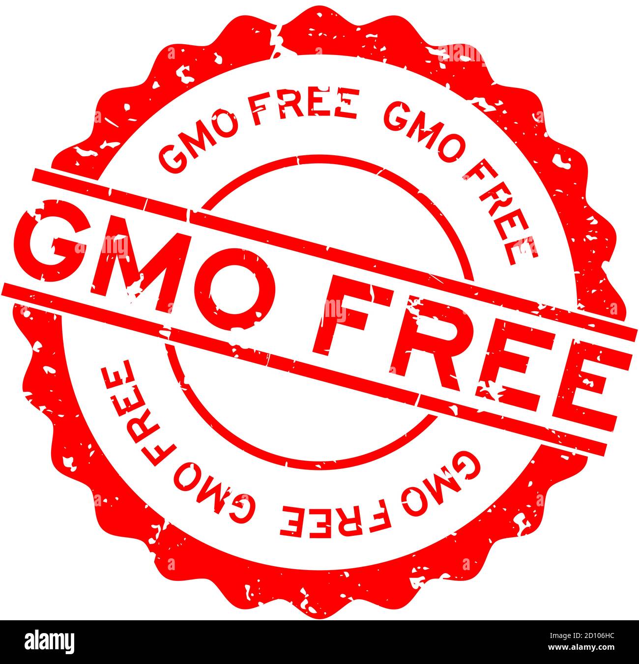 Grunge red gmo free word round rubber seal stamp on white background Stock Vector Image & Art ...