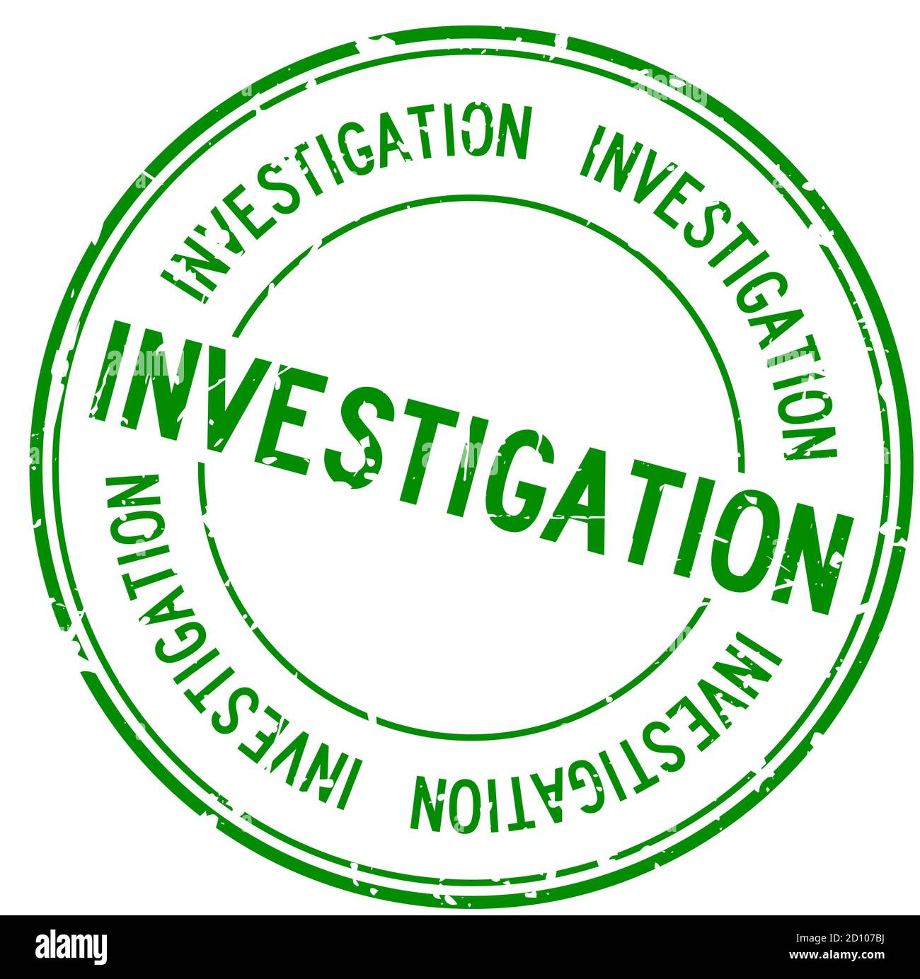 Grunge green investigation word round rubber seal stamp on white background Stock Vector Image ...