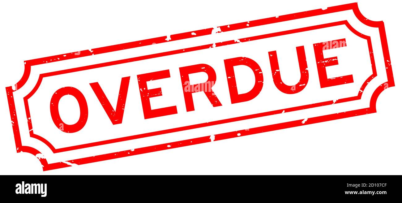 Grunge red overdue word square rubber seal stamp on white background Stock Vector Image & Art ...