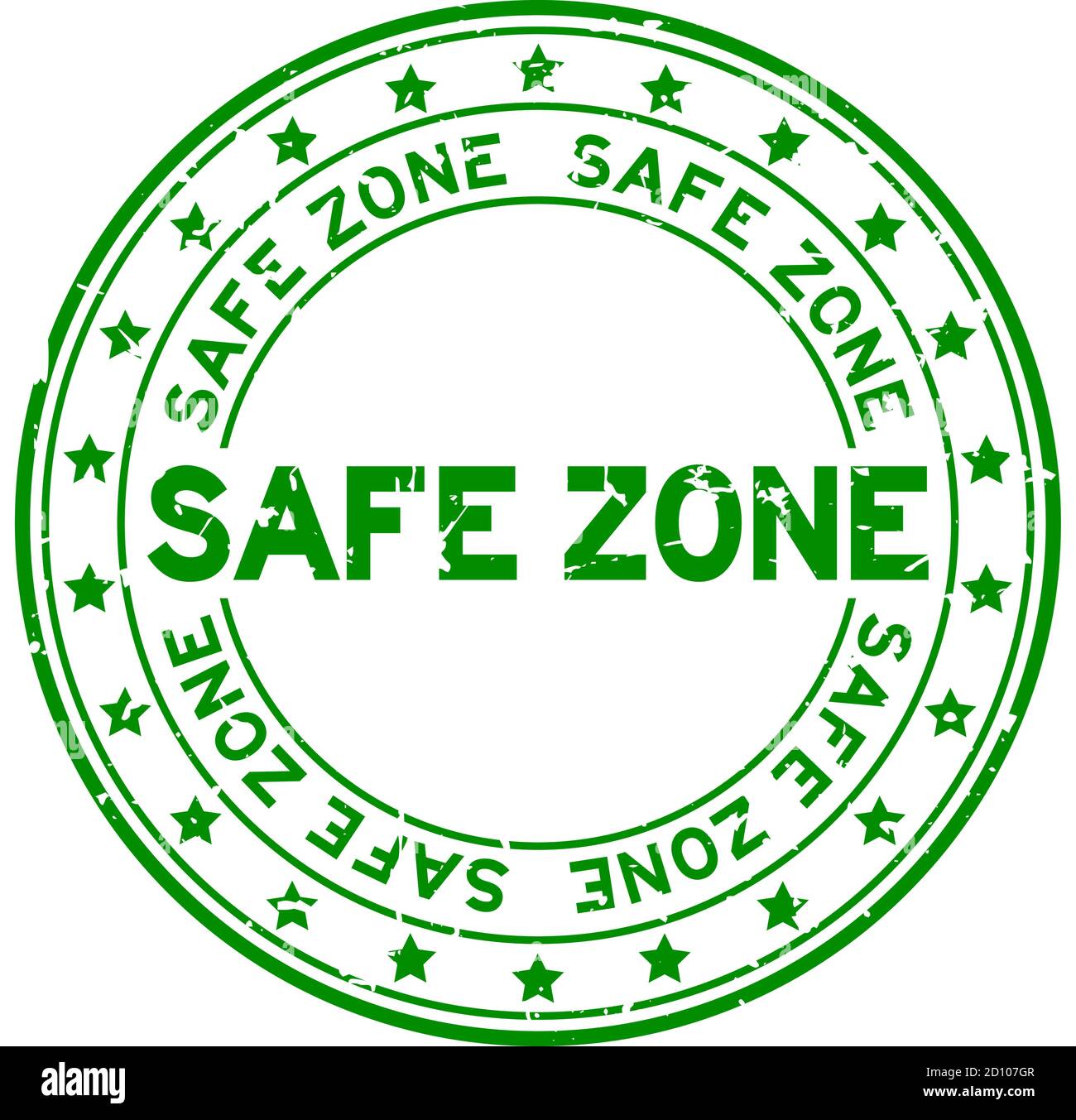 Grunge green safe zone word round rubber seal stamp on white background Stock Vector Image & Art ...