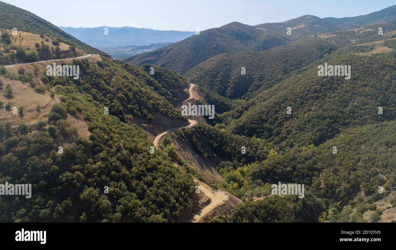 Drone over road hi-res stock photography and images - Alamy