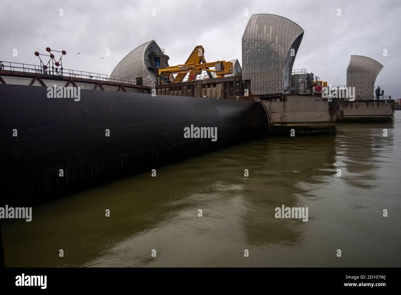 The Thames Barrier in east London is closed during its annual full test ...