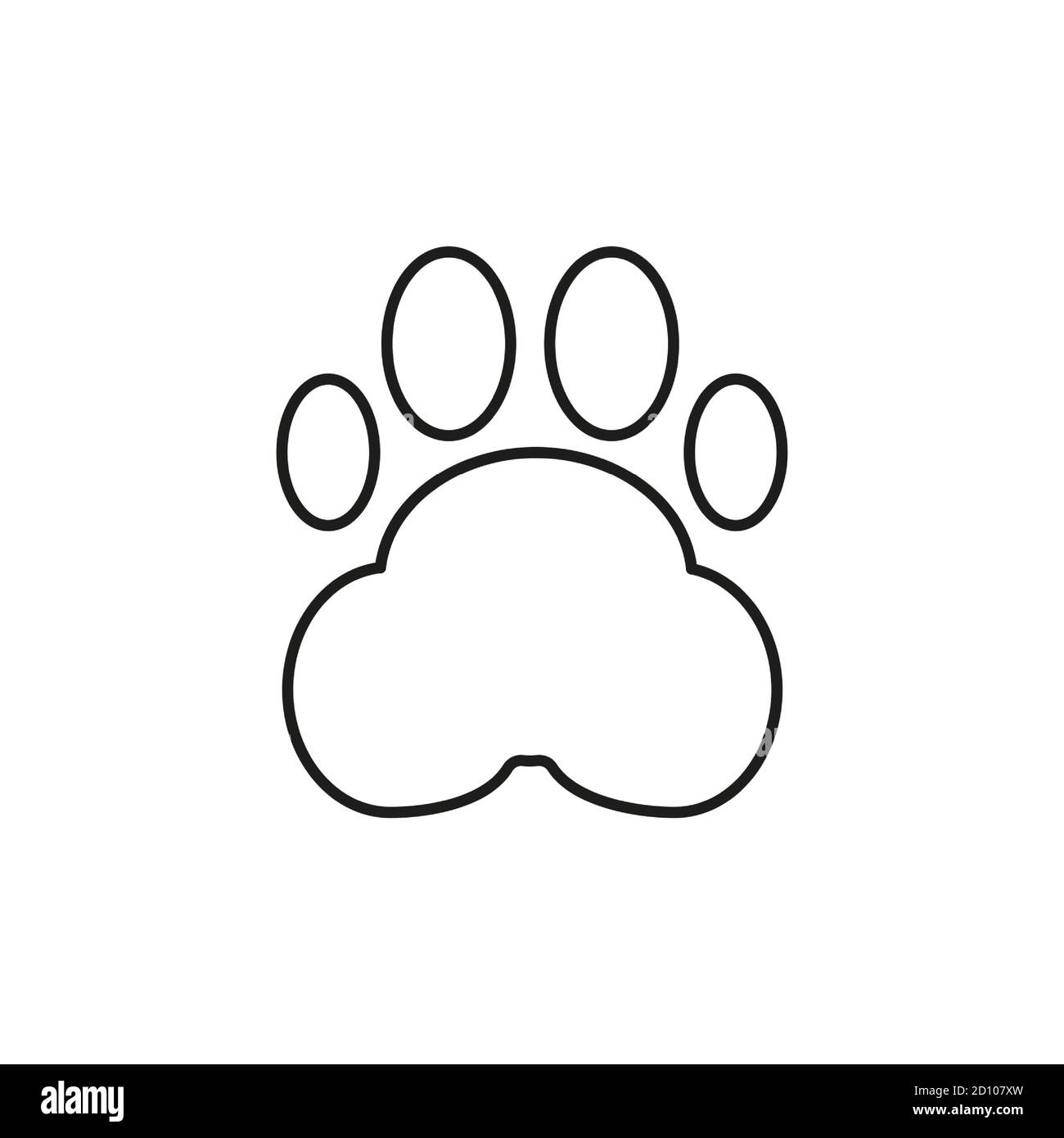 animal's paw icon element of vet icon for mobile concept and web apps ...