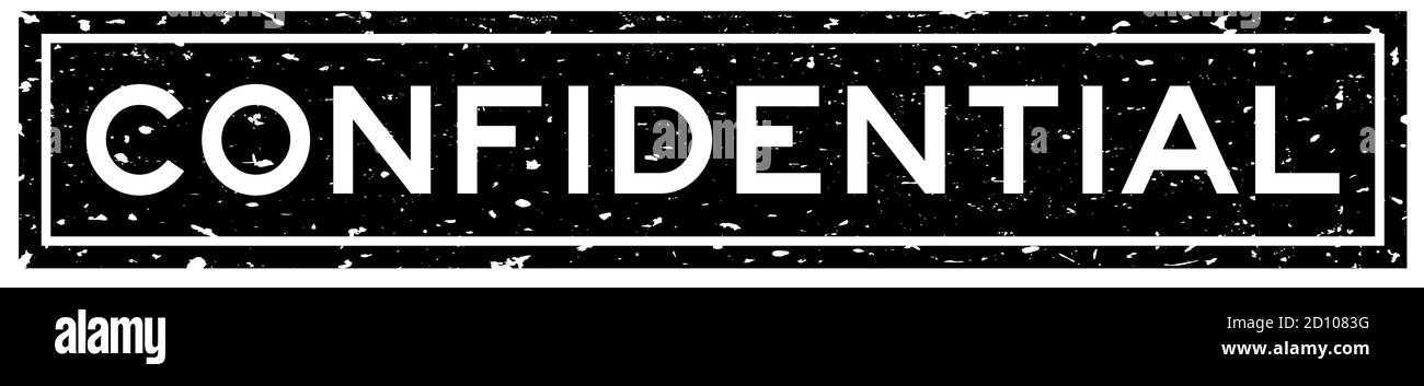 Grunge black confidential word square rubber seal stamp on white background Stock Vector Image ...